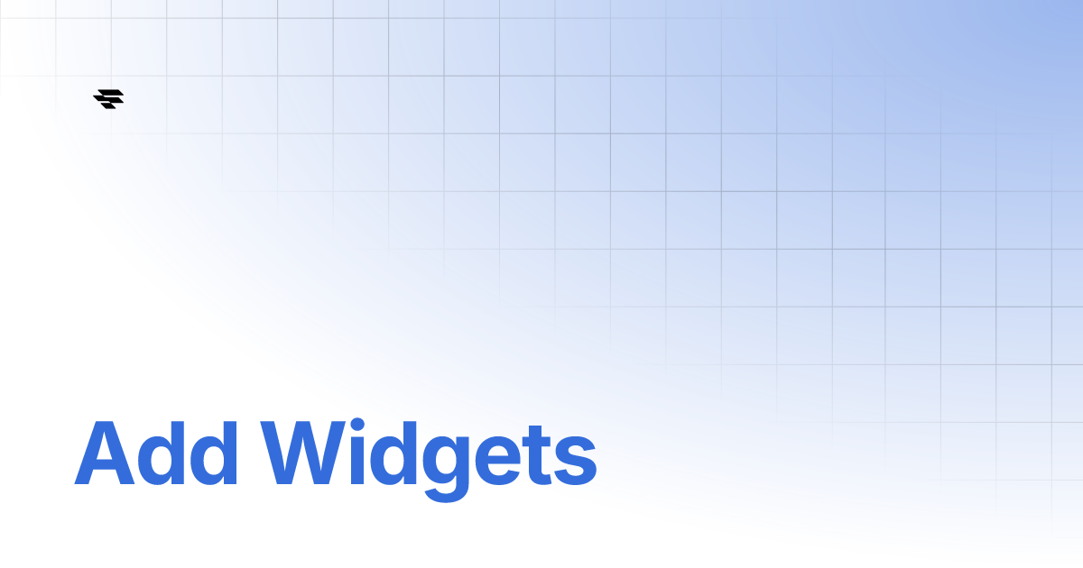 Add Widgets | Campus Fund