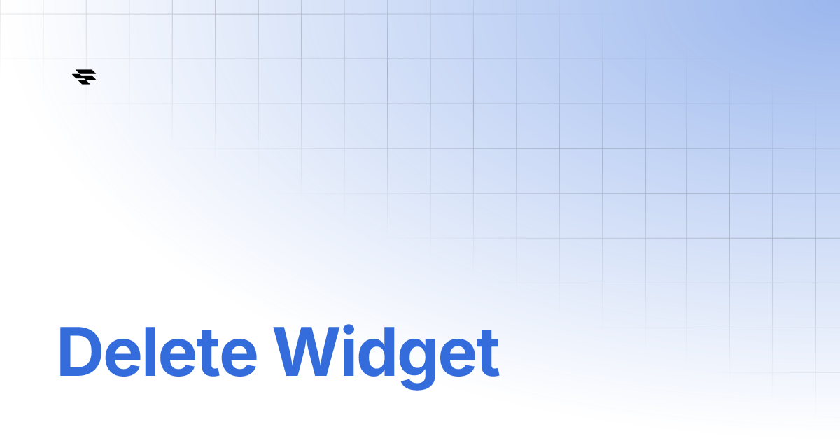 Delete Widget | Campus Fund